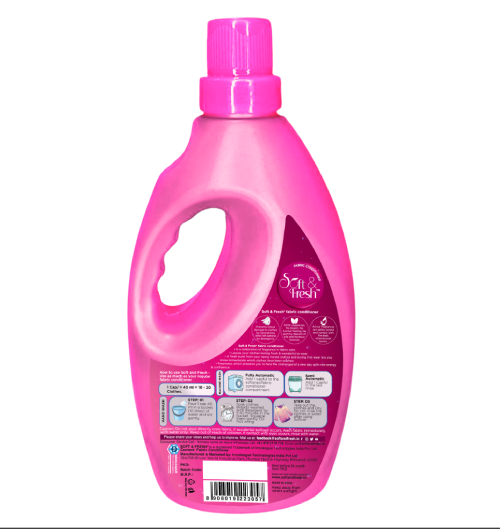 Soft & Fresh Pink Coral, 850ml bottle, best after wash fabric ...